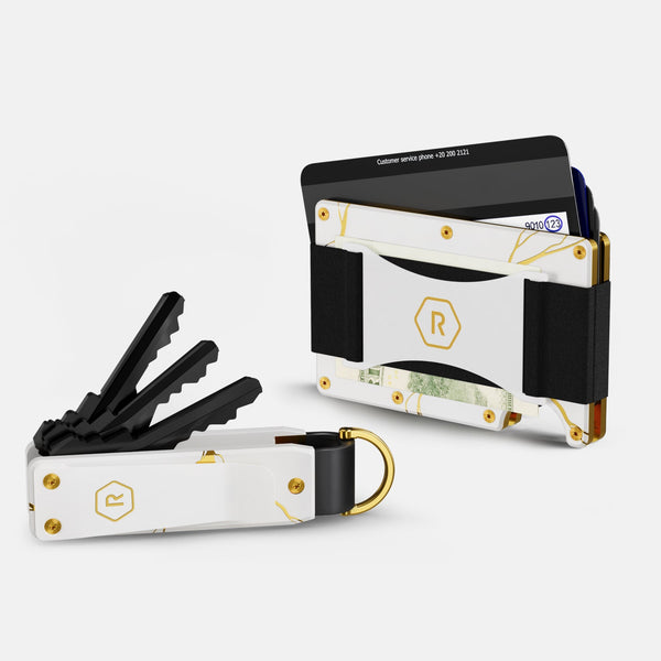 The Ridge: Wallet + Keycase Kit - Kintsugi - White - Ridge EU