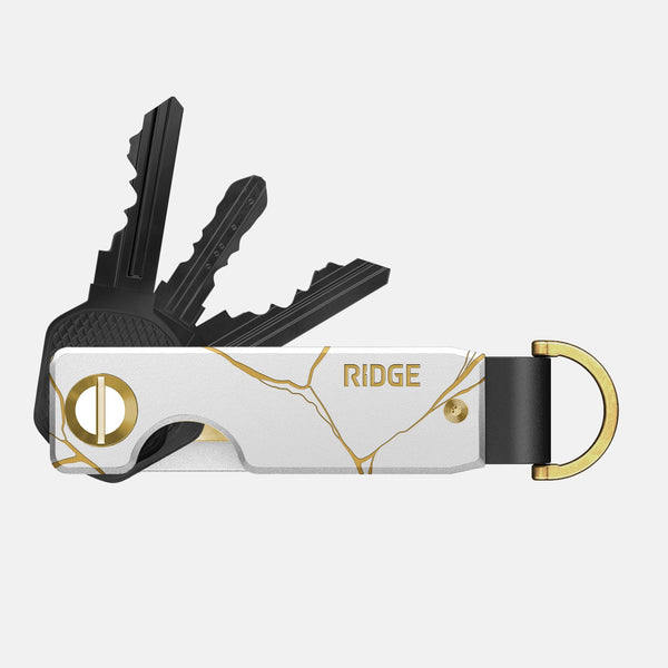 Aluminum Key Case – Kintsugi - White | BREAK THE MOLD - Ridge EU