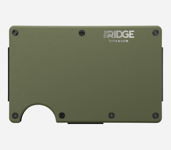 The Ridge Wallet: Titanium - Matte Olive - Ridge EU